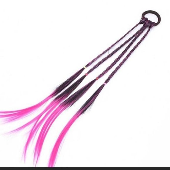 Hair | New Flair For Your Hair Ponytail Braids Pink | Poshmark